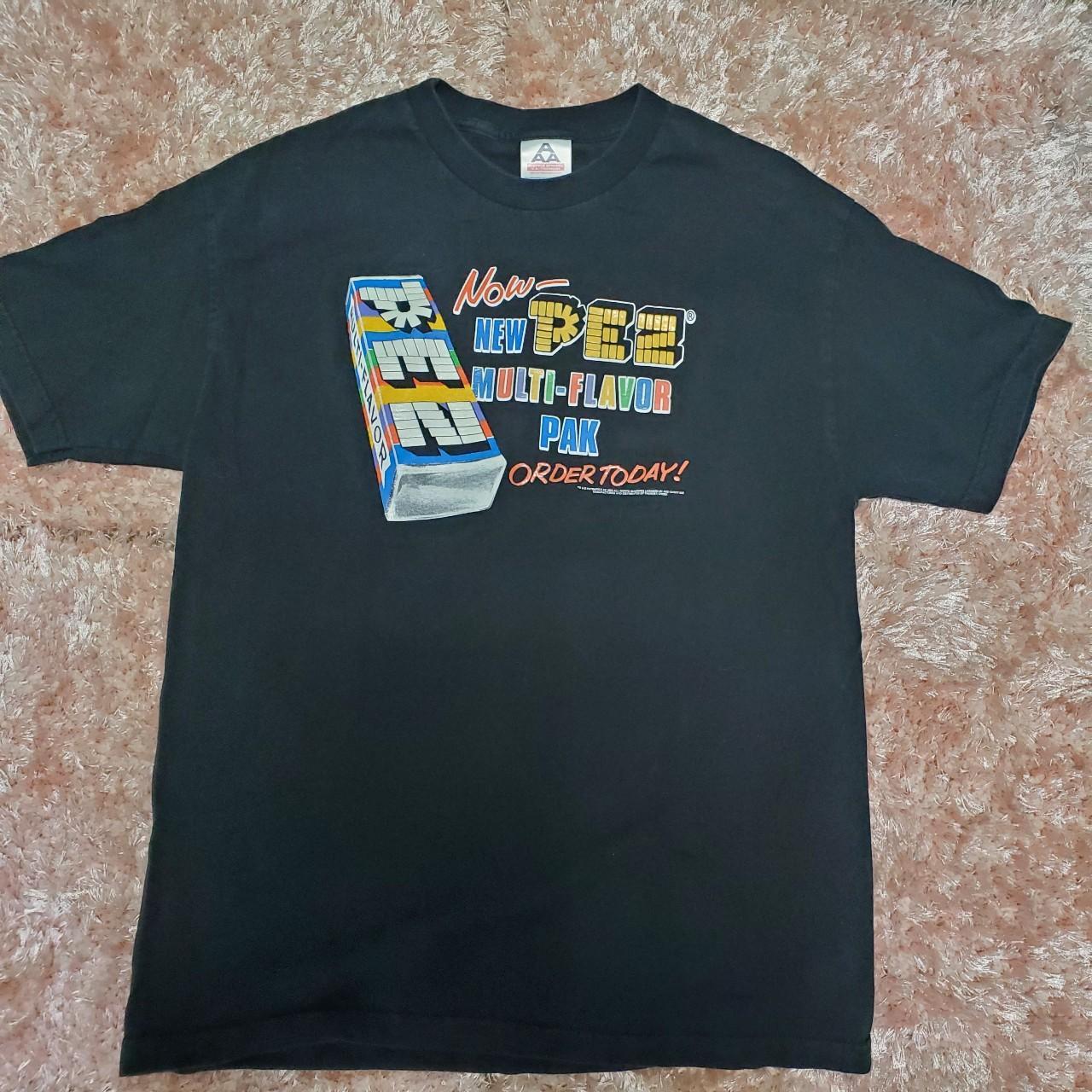 2002 PEZ promo tee Size large on the triple A tag No... - Depop