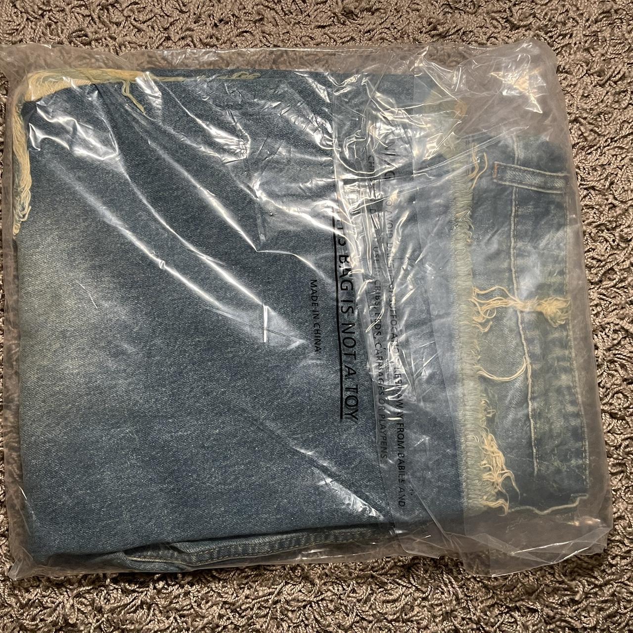 Youthood 'Cross' Jorts Size:36 Color:Blue Unique... - Depop