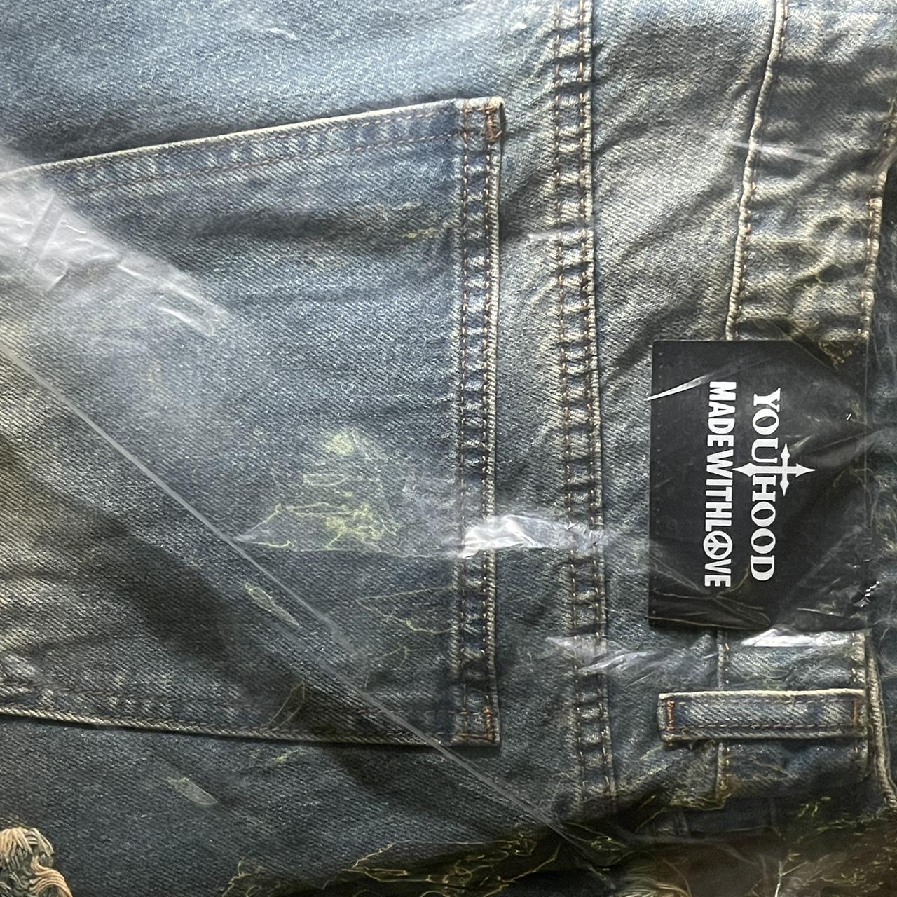 Youthood 'Cross' Jorts Size:36 Color:Blue Unique... - Depop