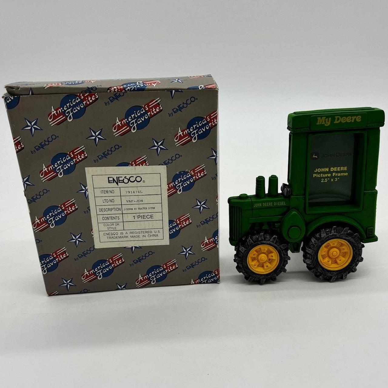 Vtg John Deere Picture Frame 2.5"x3" Green Tractor... - Depop