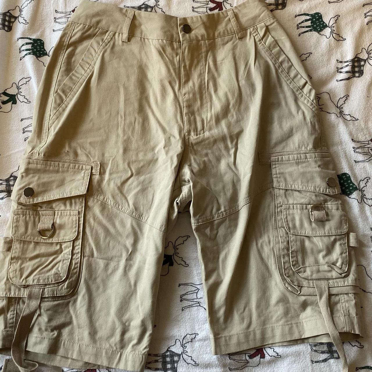Tan cargo shorts that have never been worn #skater... - Depop