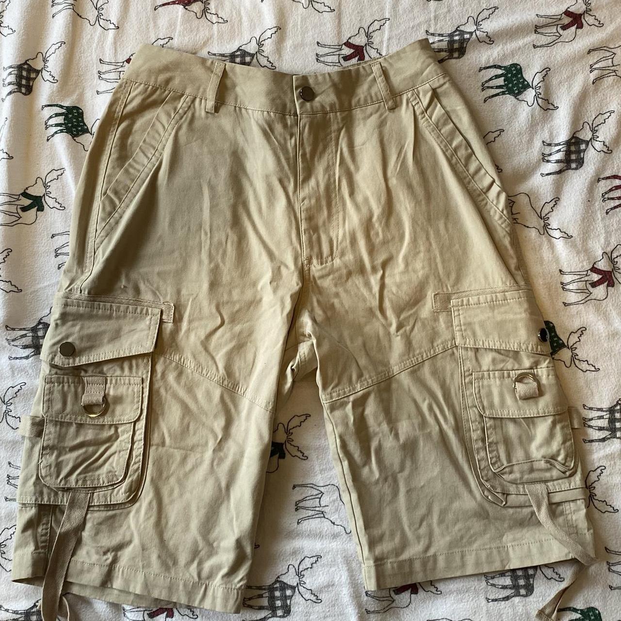 Tan cargo shorts that have never been worn #skater... - Depop
