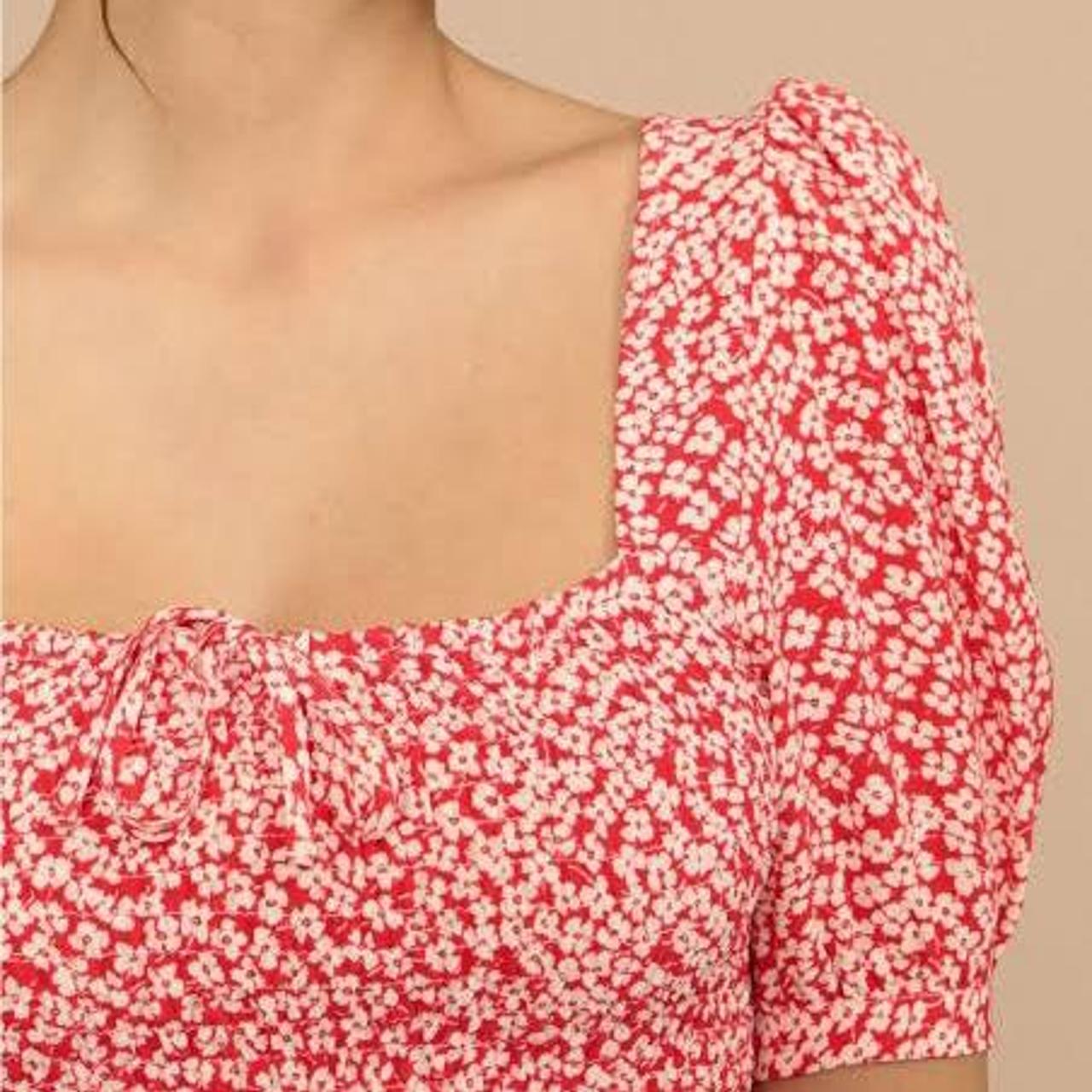 Beautiful ROUJE Katia blouse in red. So flattering... - Depop