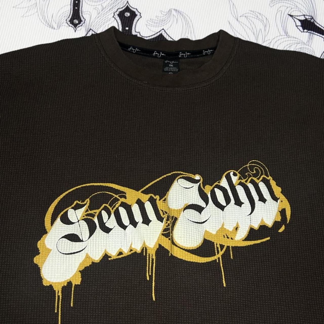 Vintage CyberY2k Sean Jean Brown Thermal Affliction... - Depop