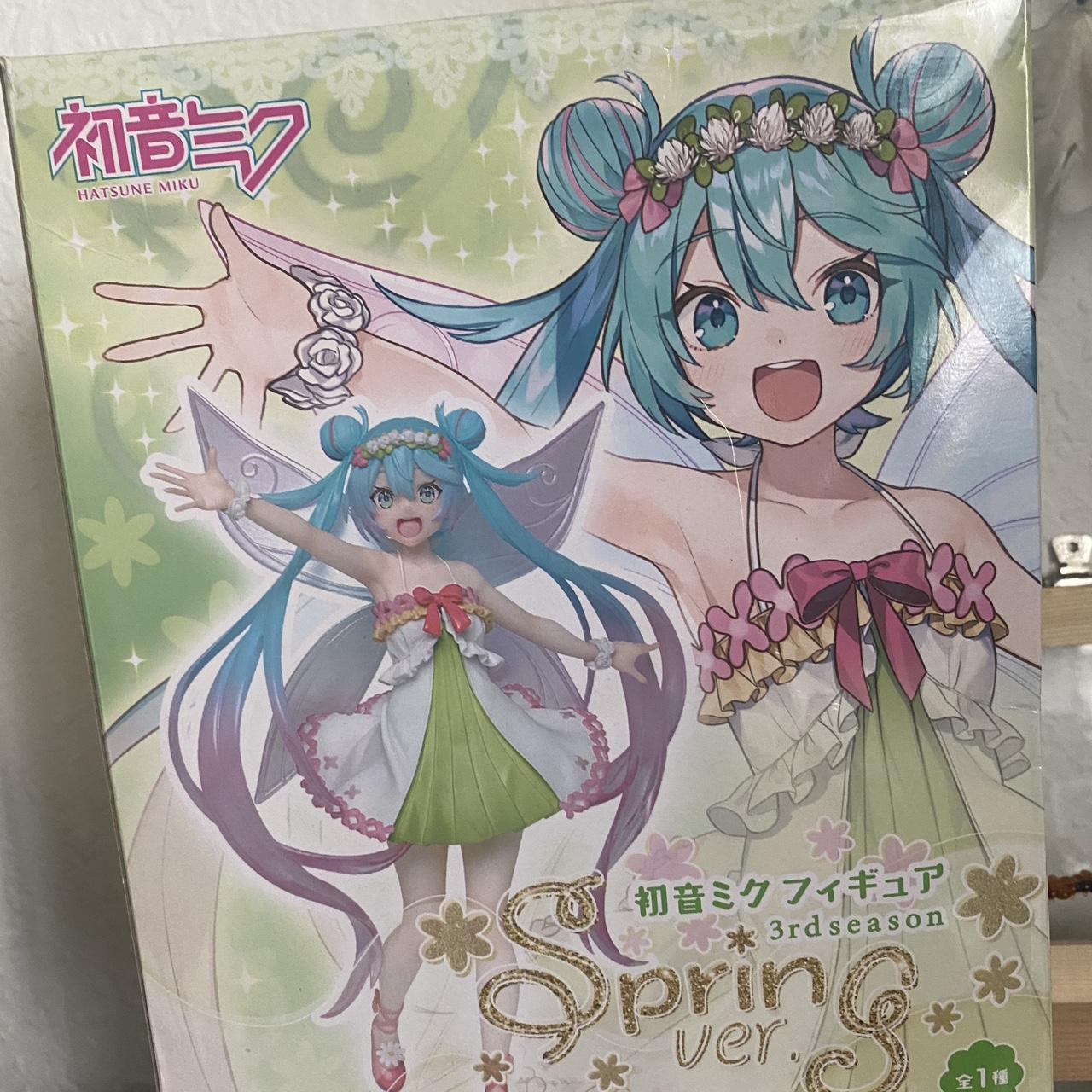 Spring Miku Figure ! Comes with box, she is missing... - Depop