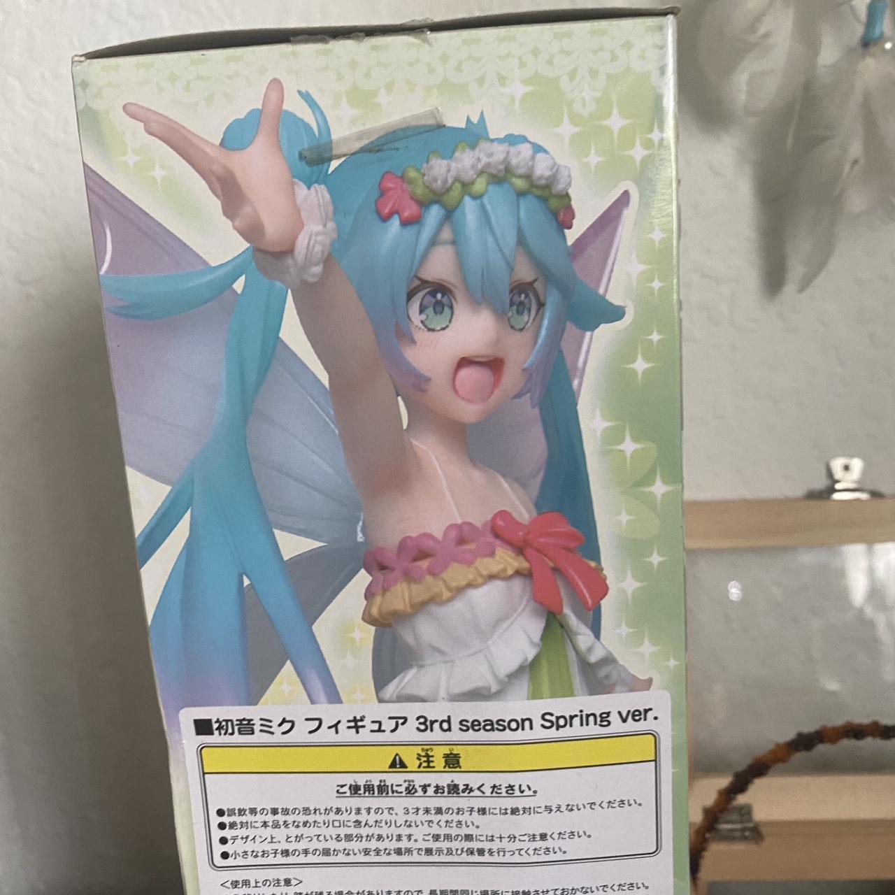 Spring Miku Figure ! Comes with box, she is missing... - Depop