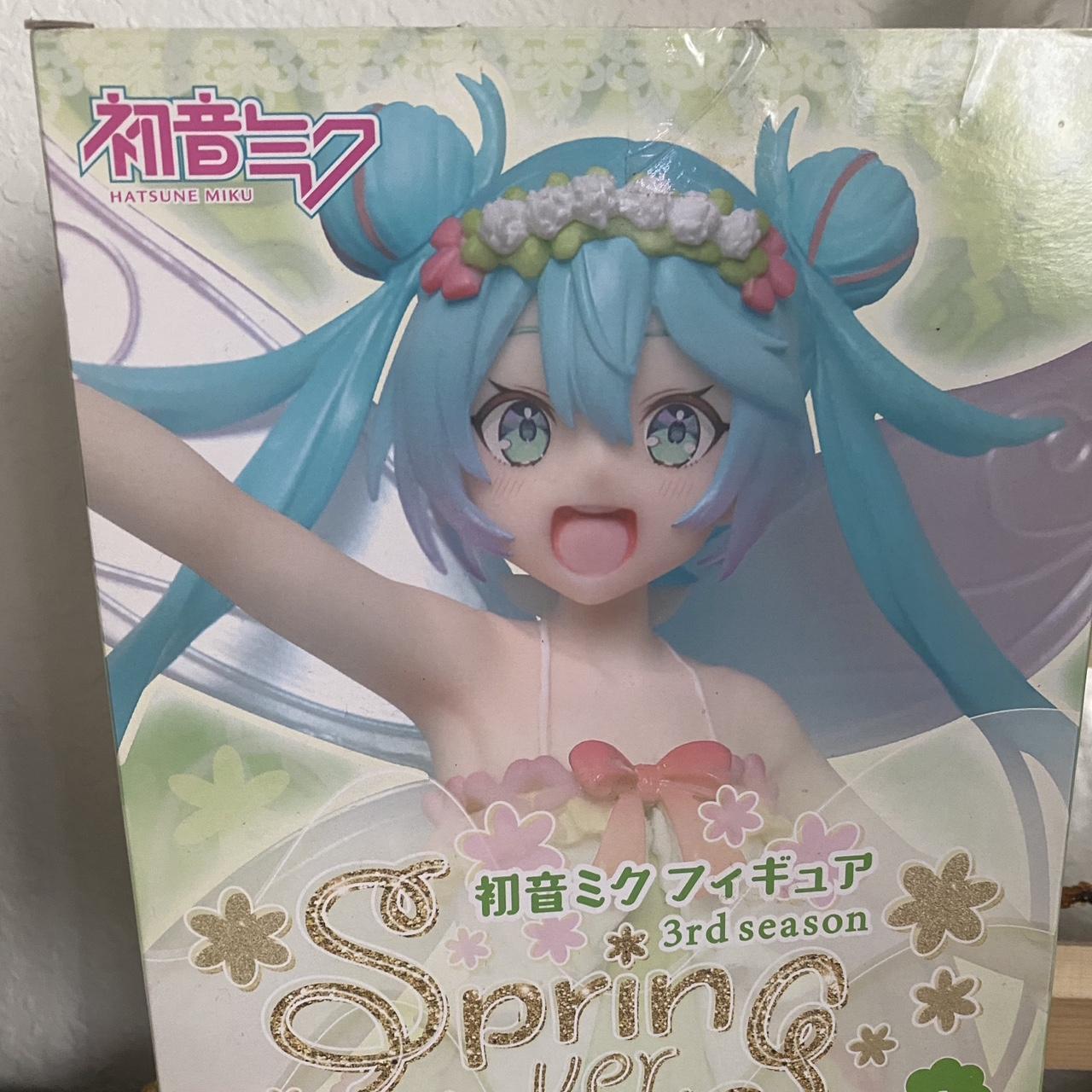Spring Miku Figure ! Comes with box, she is missing... - Depop