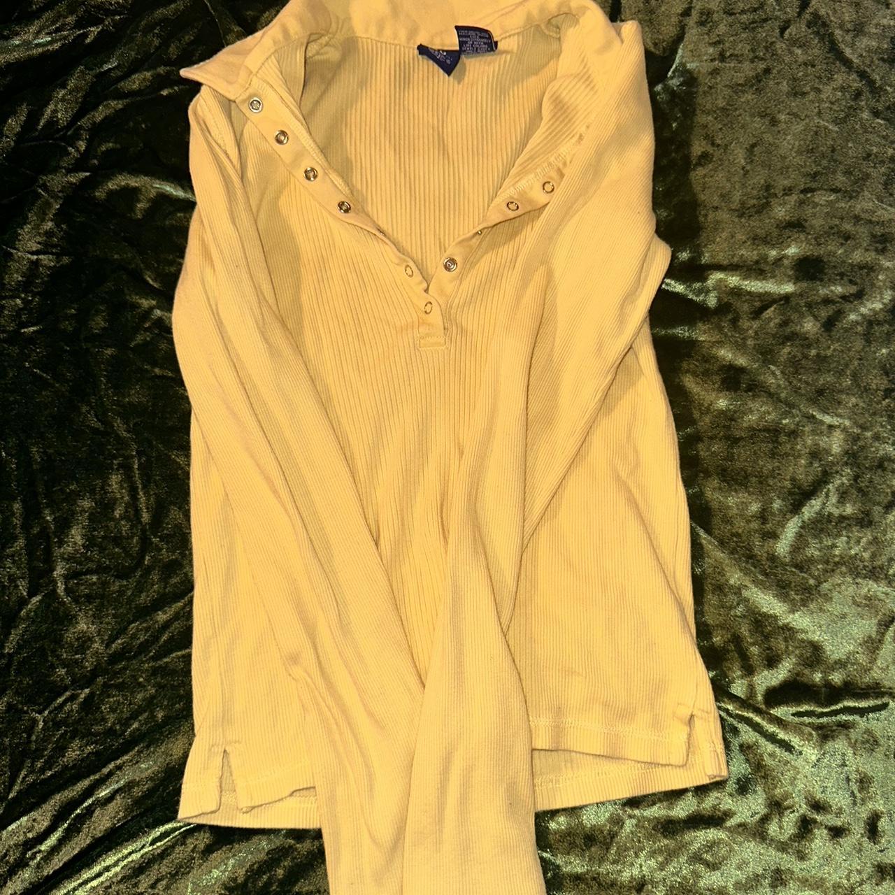 SO women’s long sleeve collared shirt - Depop