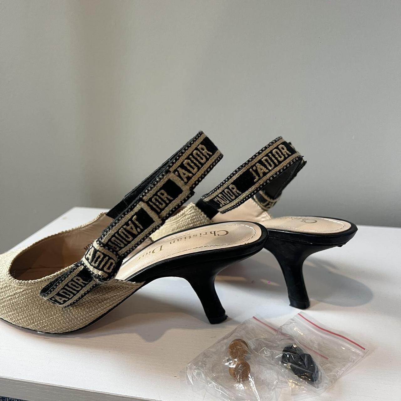 “Christian Dior” Slingback Kitten heel Size — 6/36... - Depop