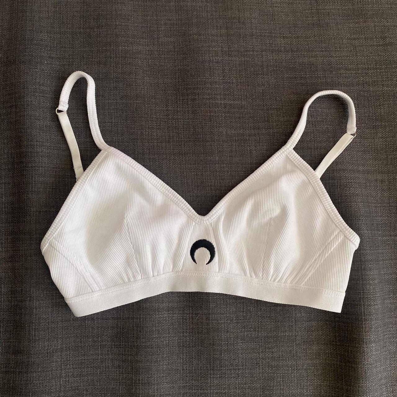 Marine Serre White Embroidered Bra S Brand new... - Depop