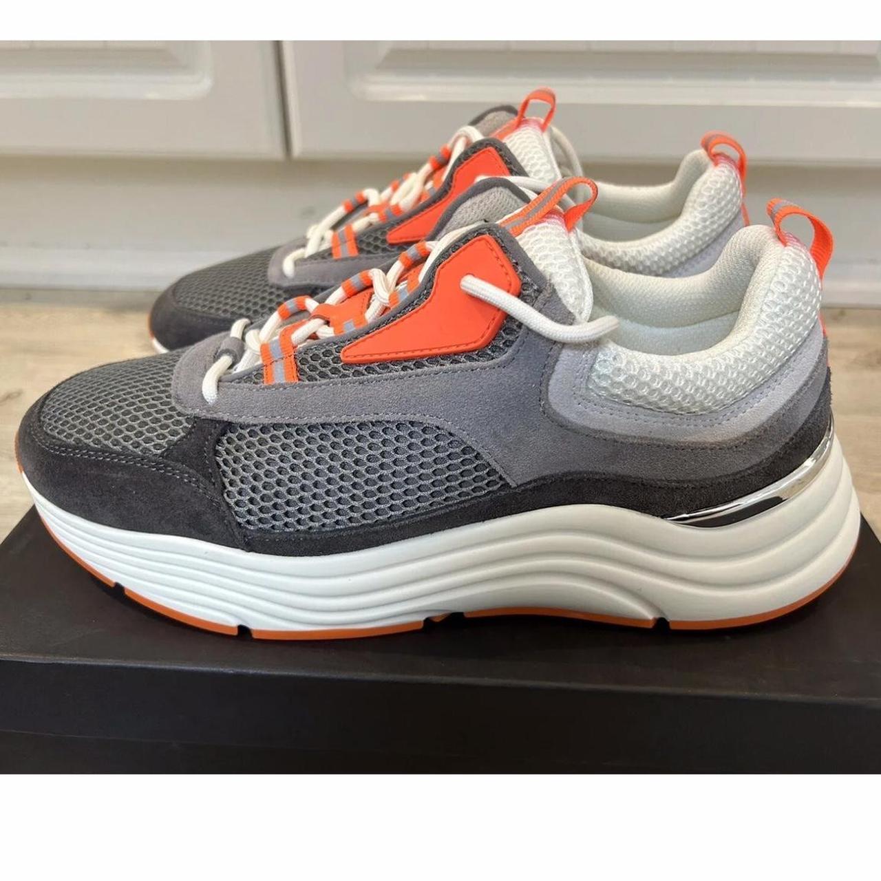 Mallet Cyrus Trainers UK Size 10 Grey / Orange... - Depop