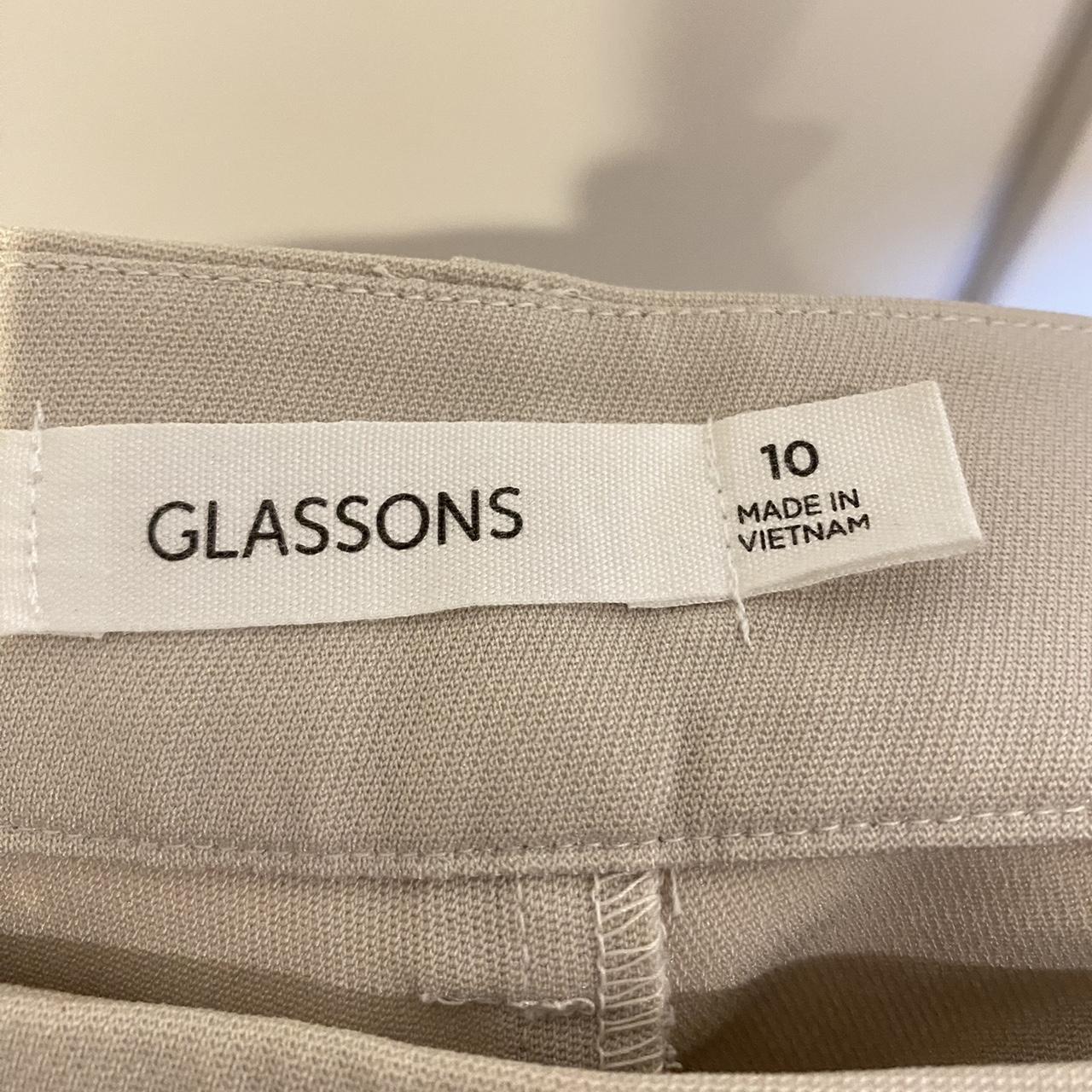 Glassons pleat pants high rise Beige - size 10... - Depop