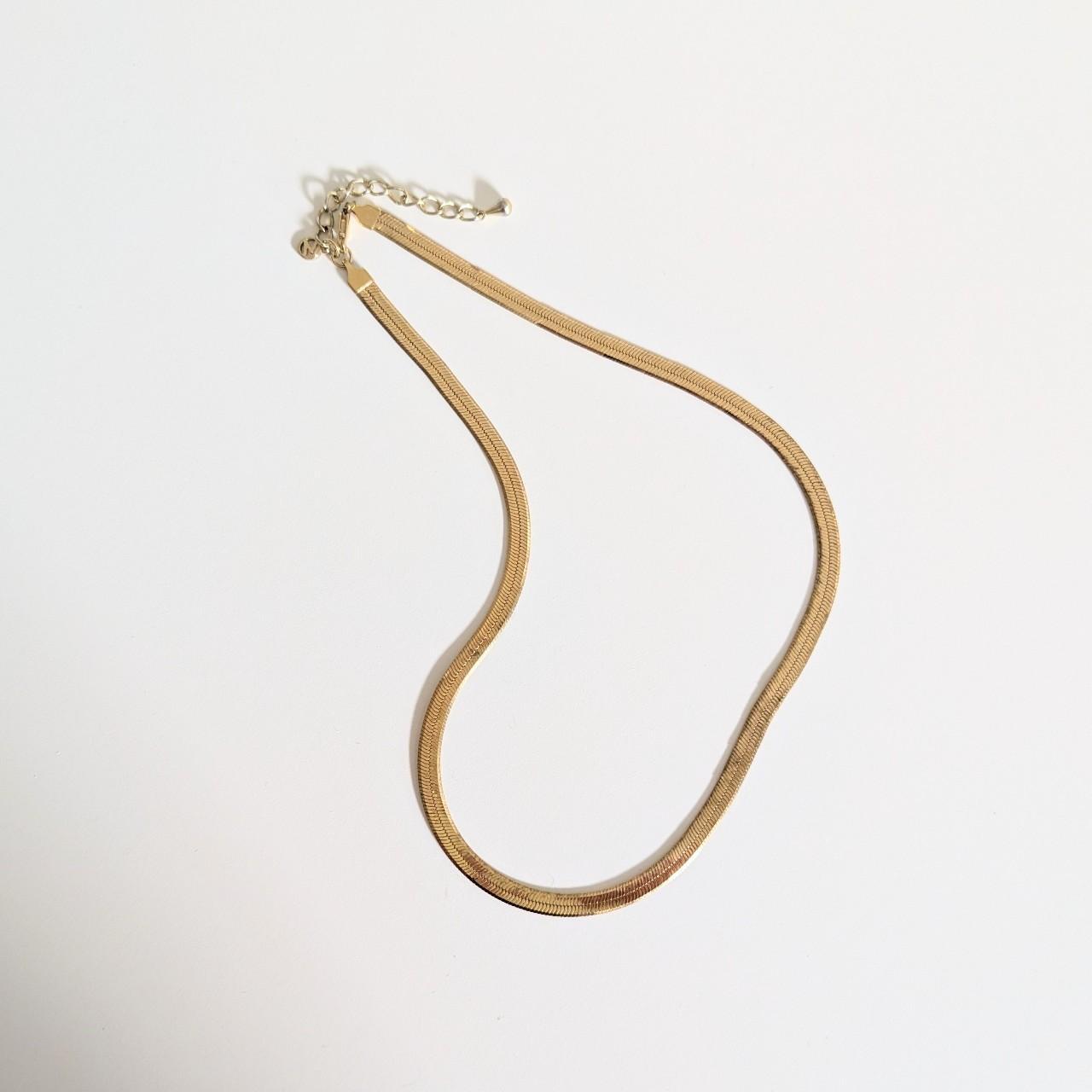 Mejuri herringbone necklace vermeil store