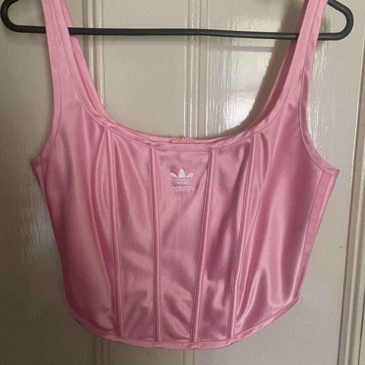 repurposed adidas satin corset size 14 💕repop💕... - Depop