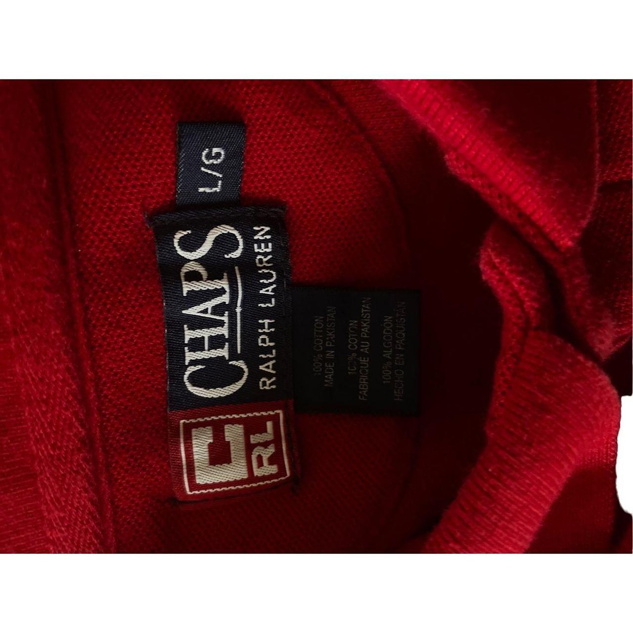 CHAPS Ralph Lauren Red Polo style shirt 100%... - Depop