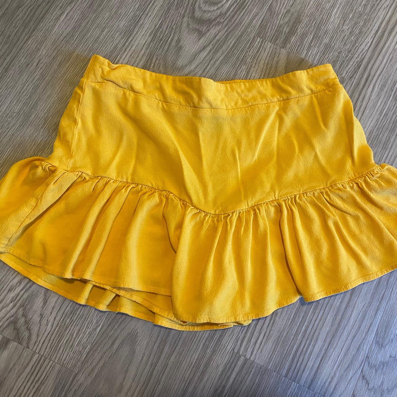 Forever 21 yellow skort / skirt with built in... | Depop