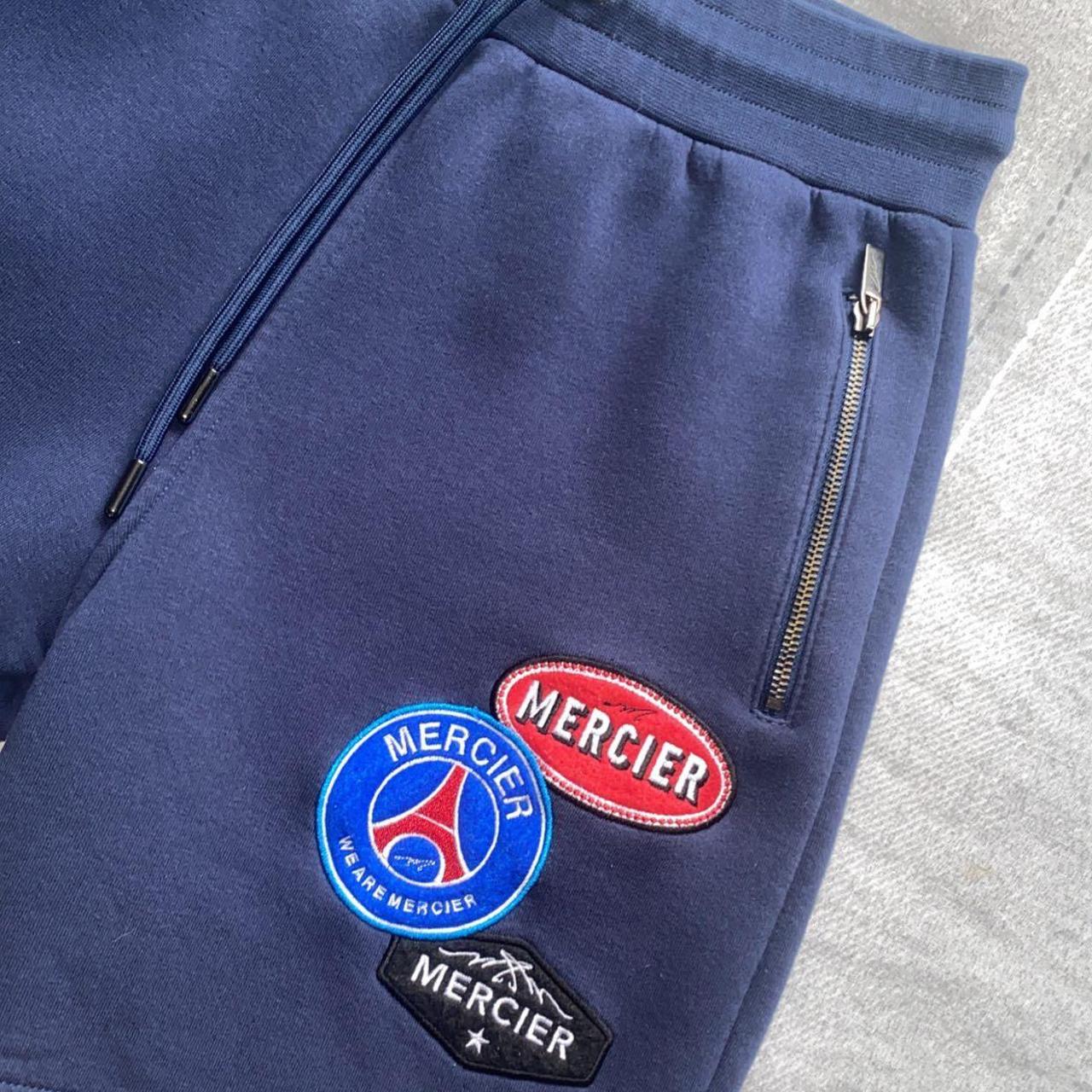 Mens Navy Blue Mercier T-shirt and shorts tracksuit... - Depop
