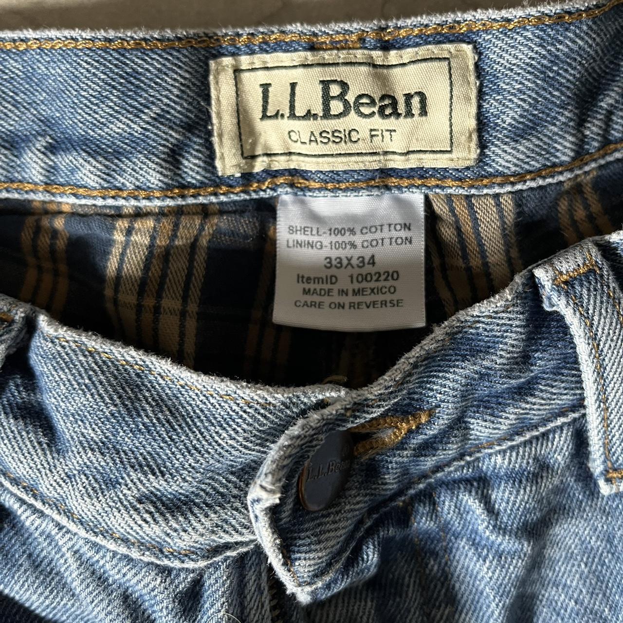 Ll Bean flannel lined denim jeans. Very warm.... - Depop
