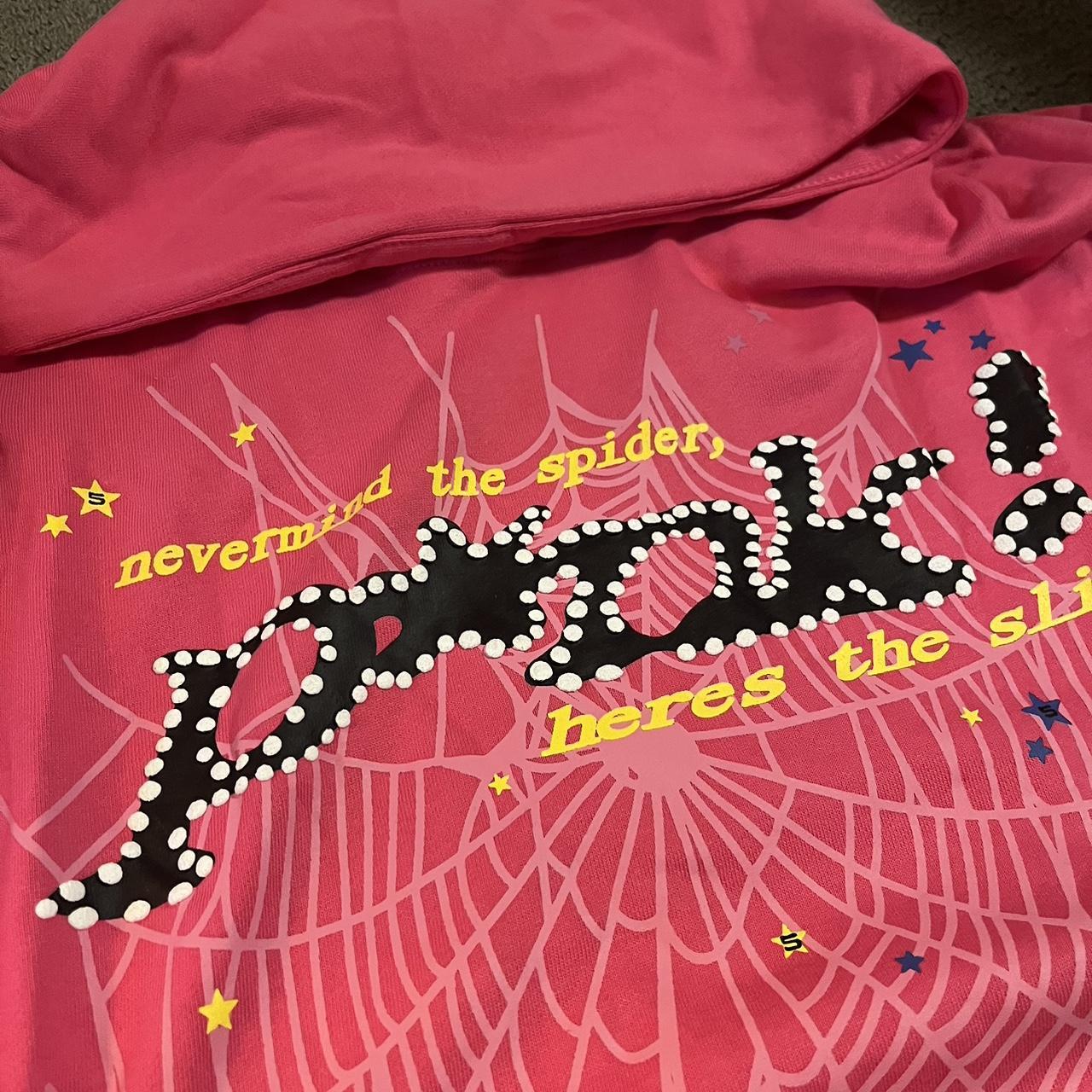 Pink Spider Hoodie Size M - Depop