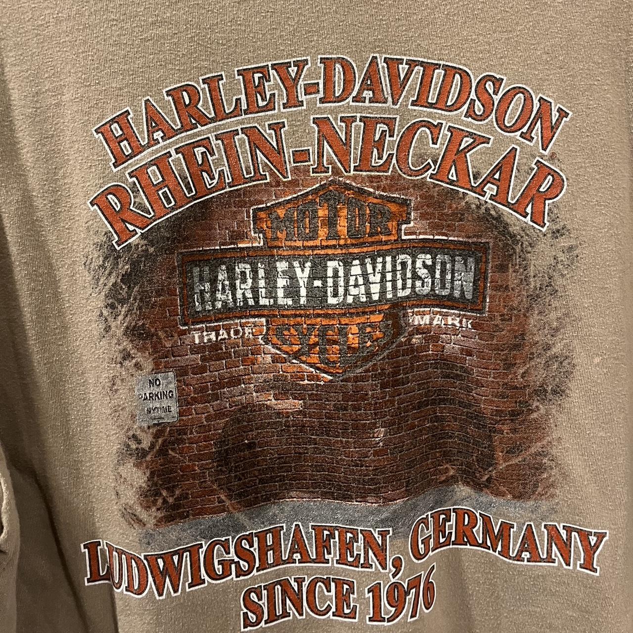 Harley Davidson Tan Germany Girl Pin Up Tee... - Depop
