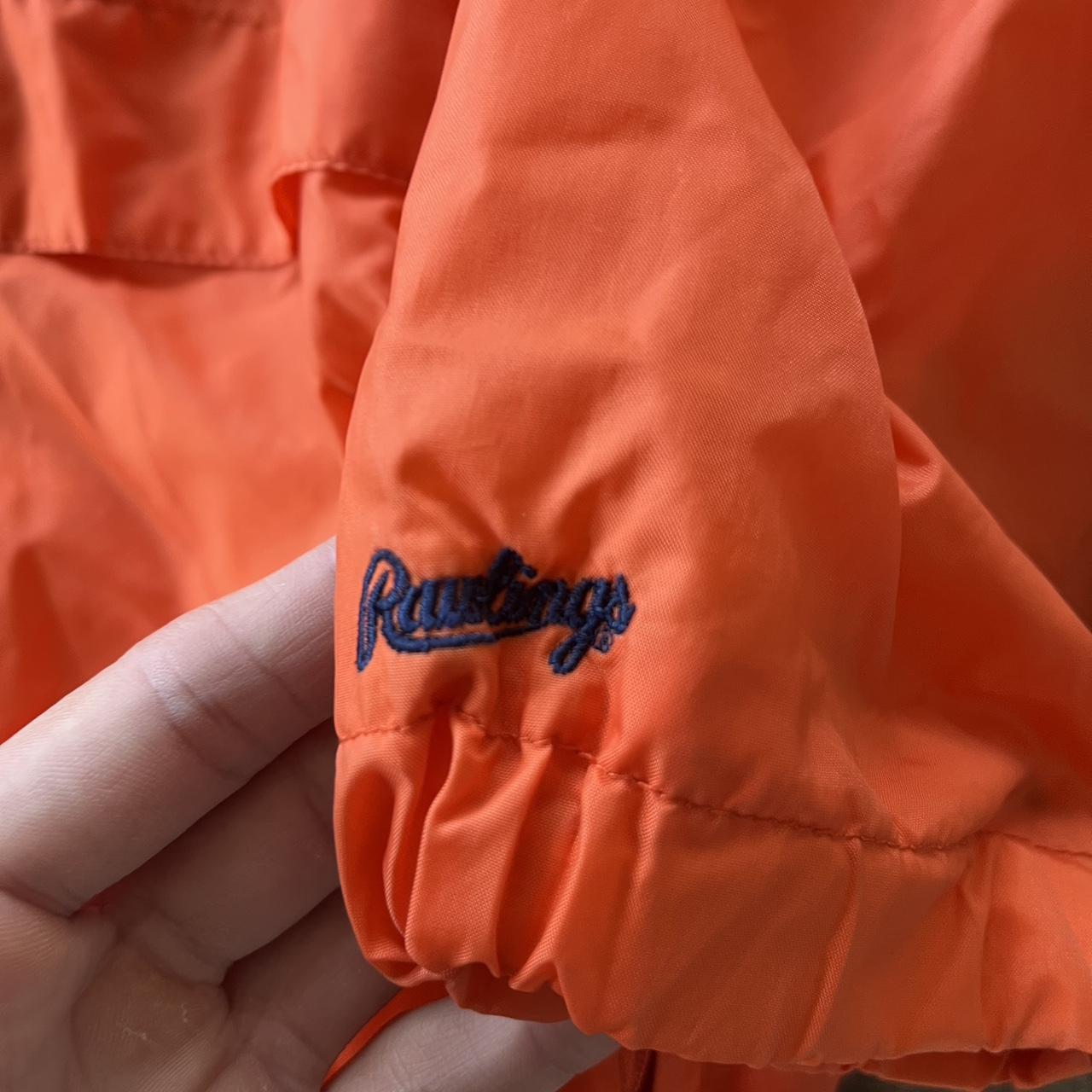 2000s Rawlings Orange Nylon Jacket 2XL... - Depop
