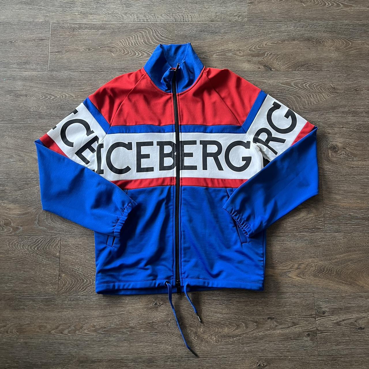 Men’s Iceberg Color Blocked Zip Up Jacket L/XL... - Depop