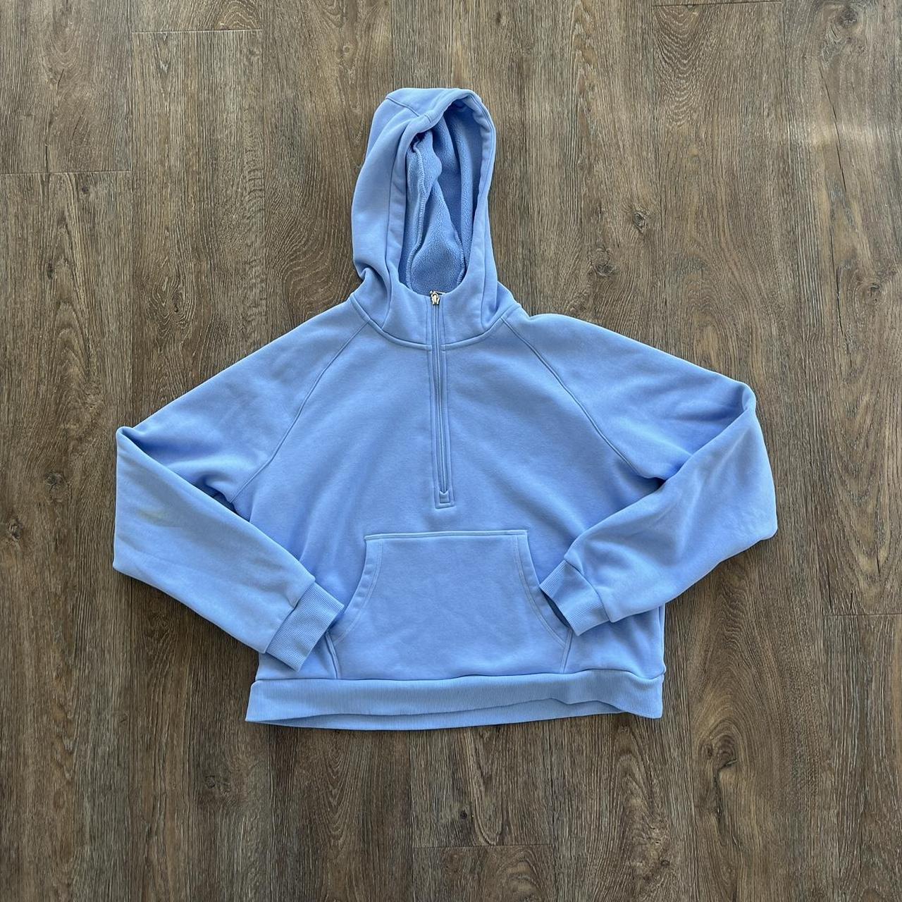 Women’s Modern Amazon Light Blue Soft Hoodie XL... - Depop