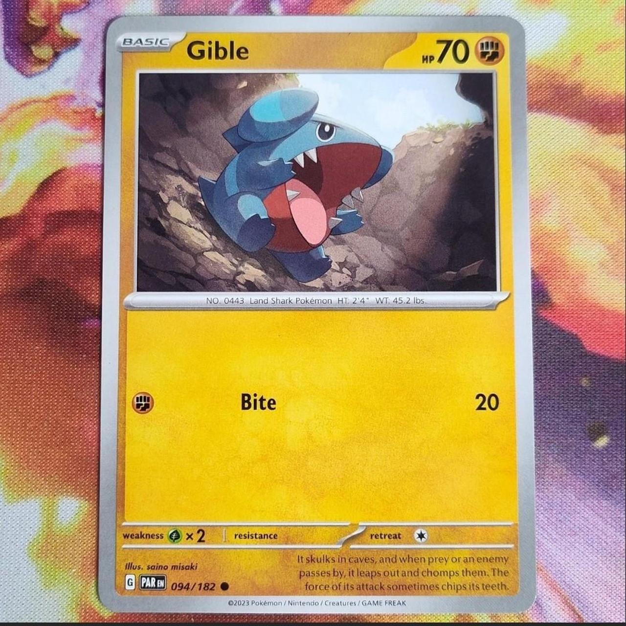 Gible 094/182 SV04 Pokemon Card NM condition... - Depop