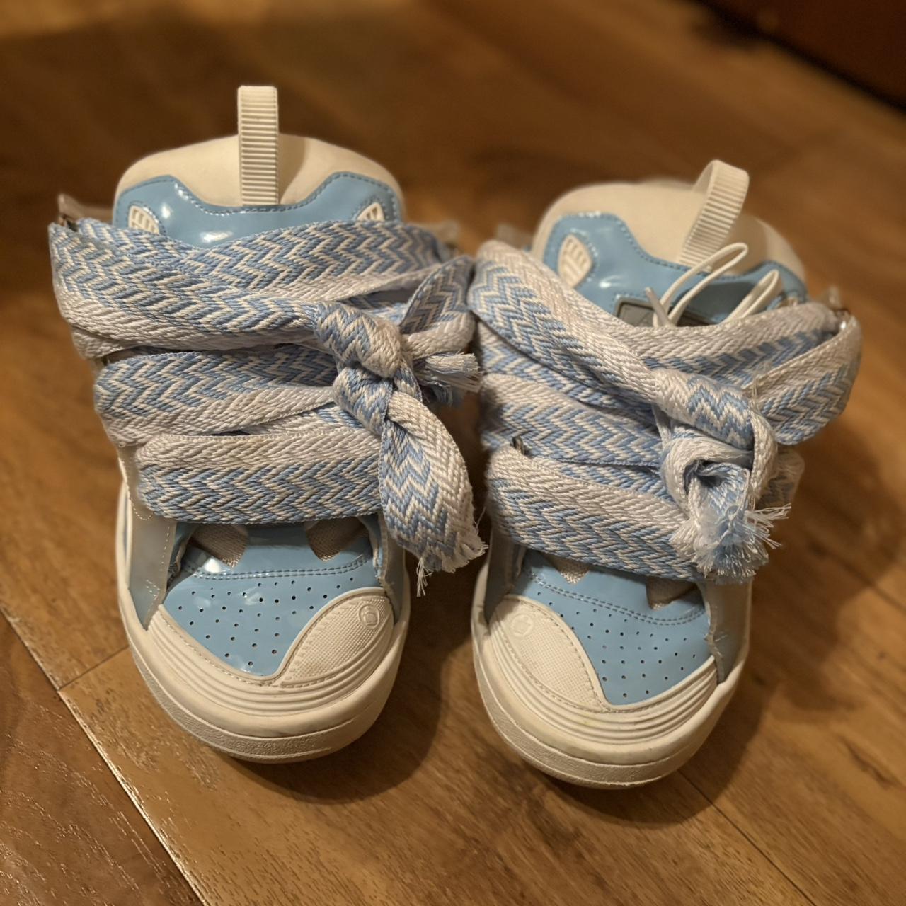 White and blue lanvins slightly used I listed them... | Depop