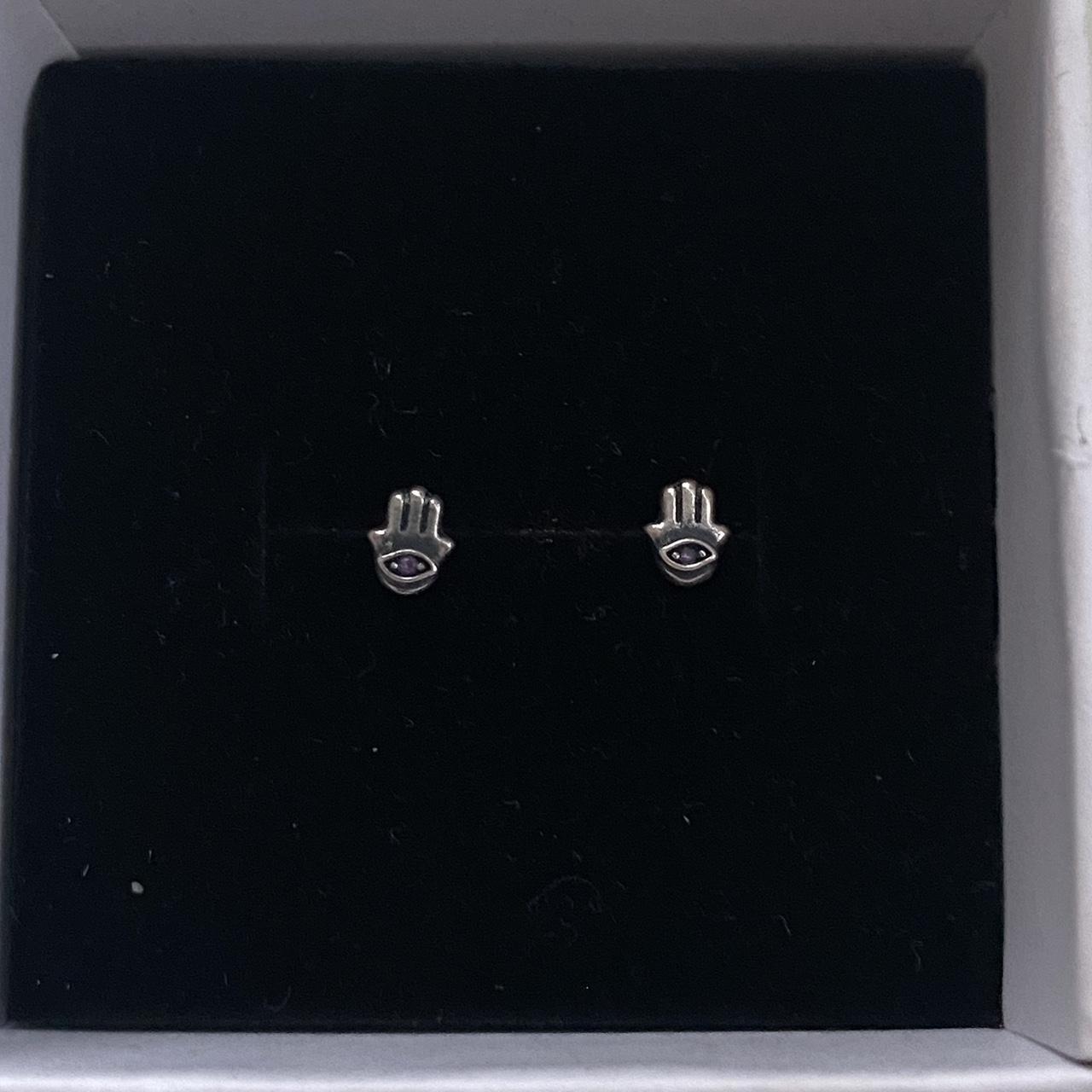 pandora evil eye earrings Sterling silver Perfect