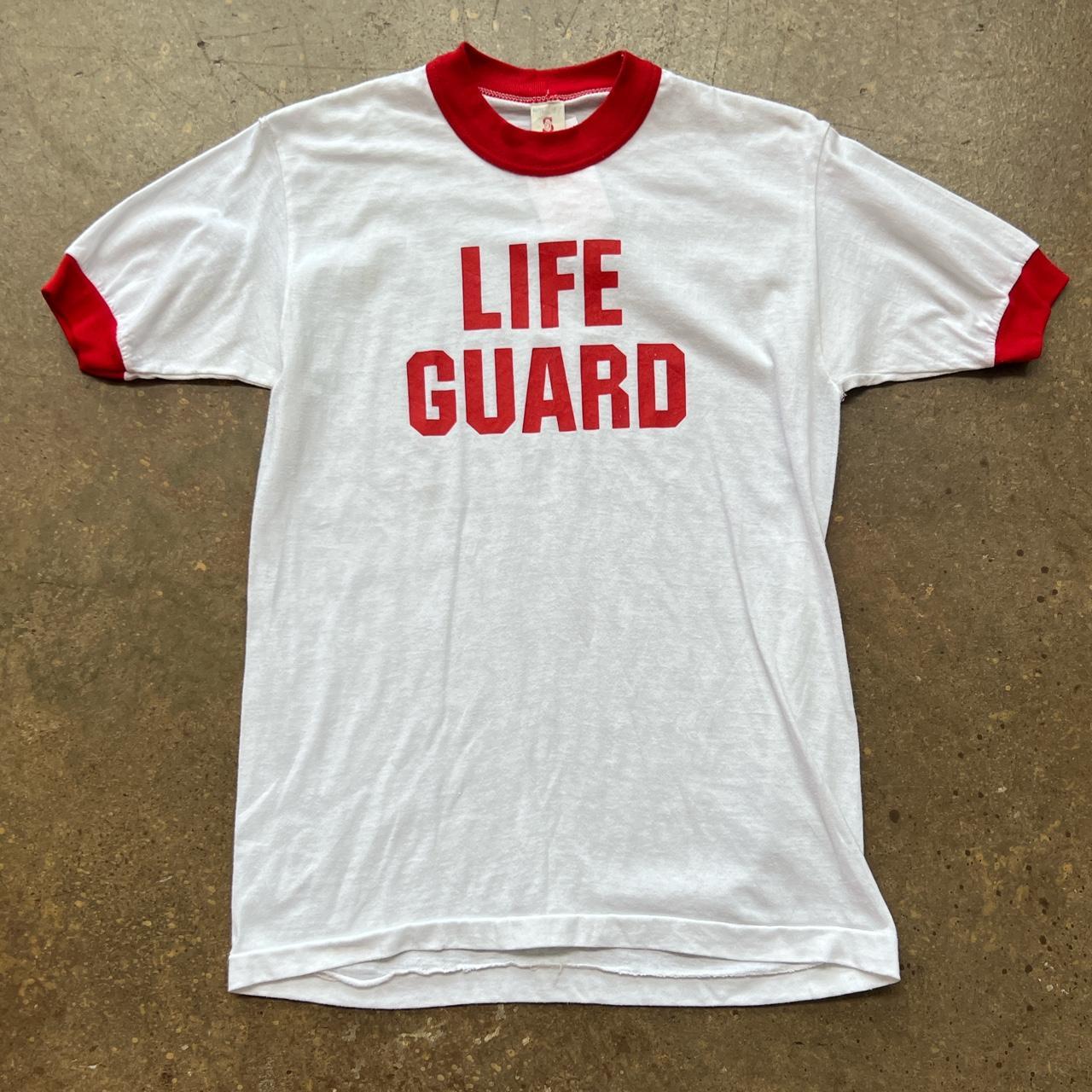 Vintage 1980s white and red ringer tee :) Cute,... - Depop