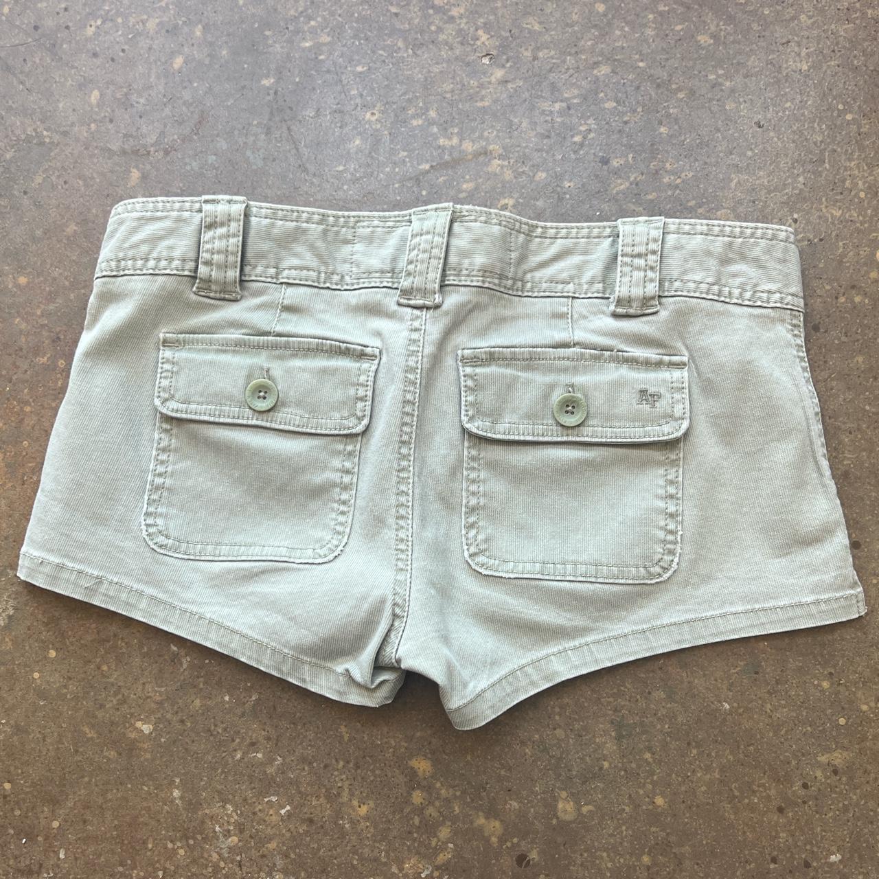 Y2K early 2000s era pale green micro shorts