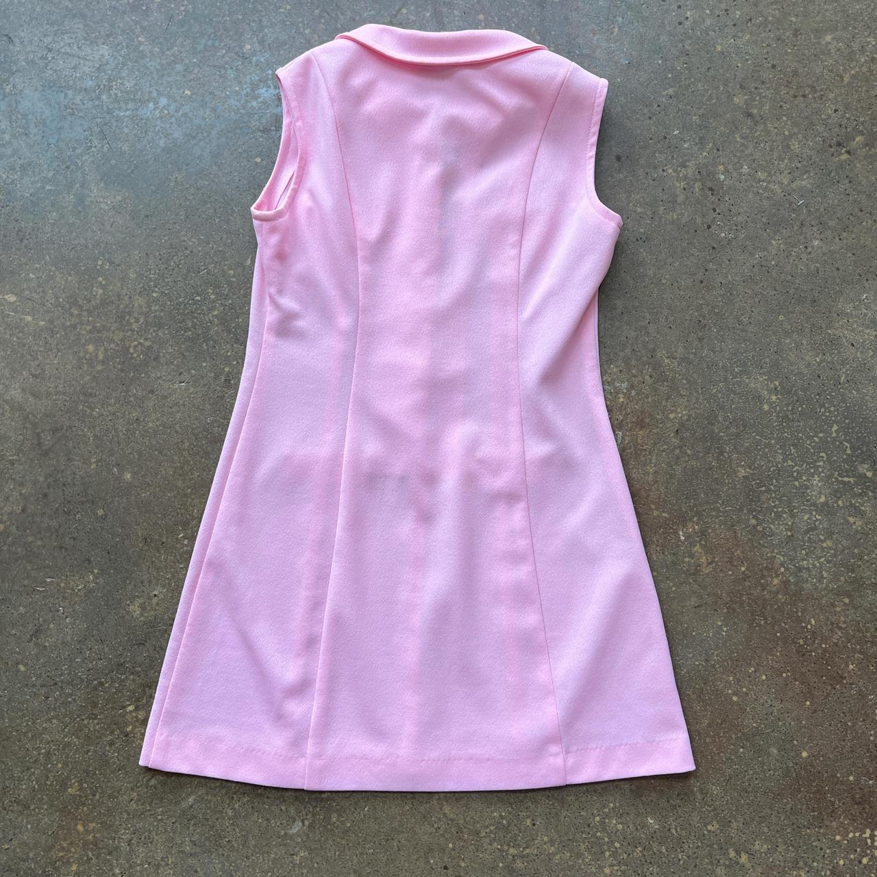 Vintage 1960s bubblegum pink mini dress Sleeveless,... - Depop