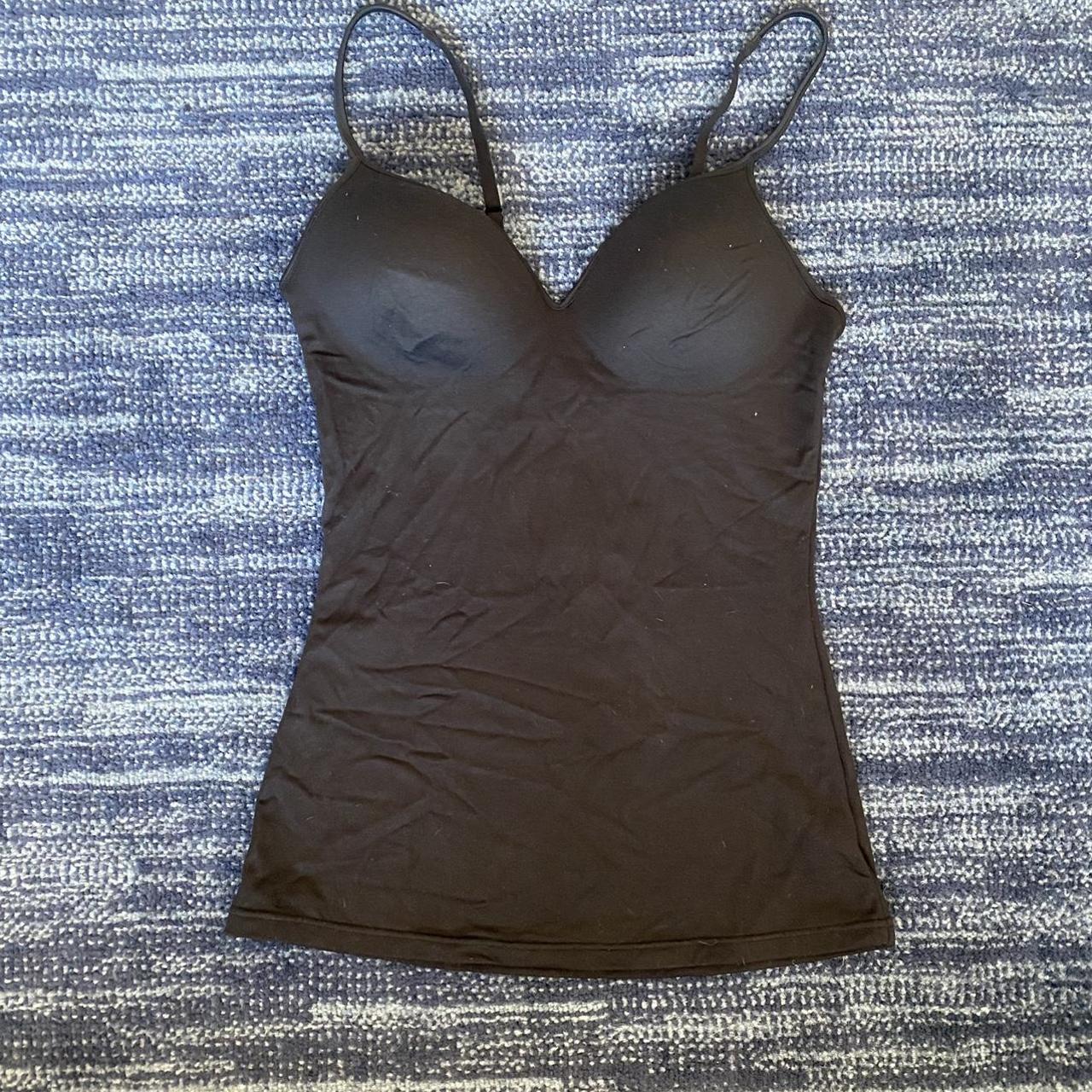 self expressions by Maidenform black shape wear tank... - Depop