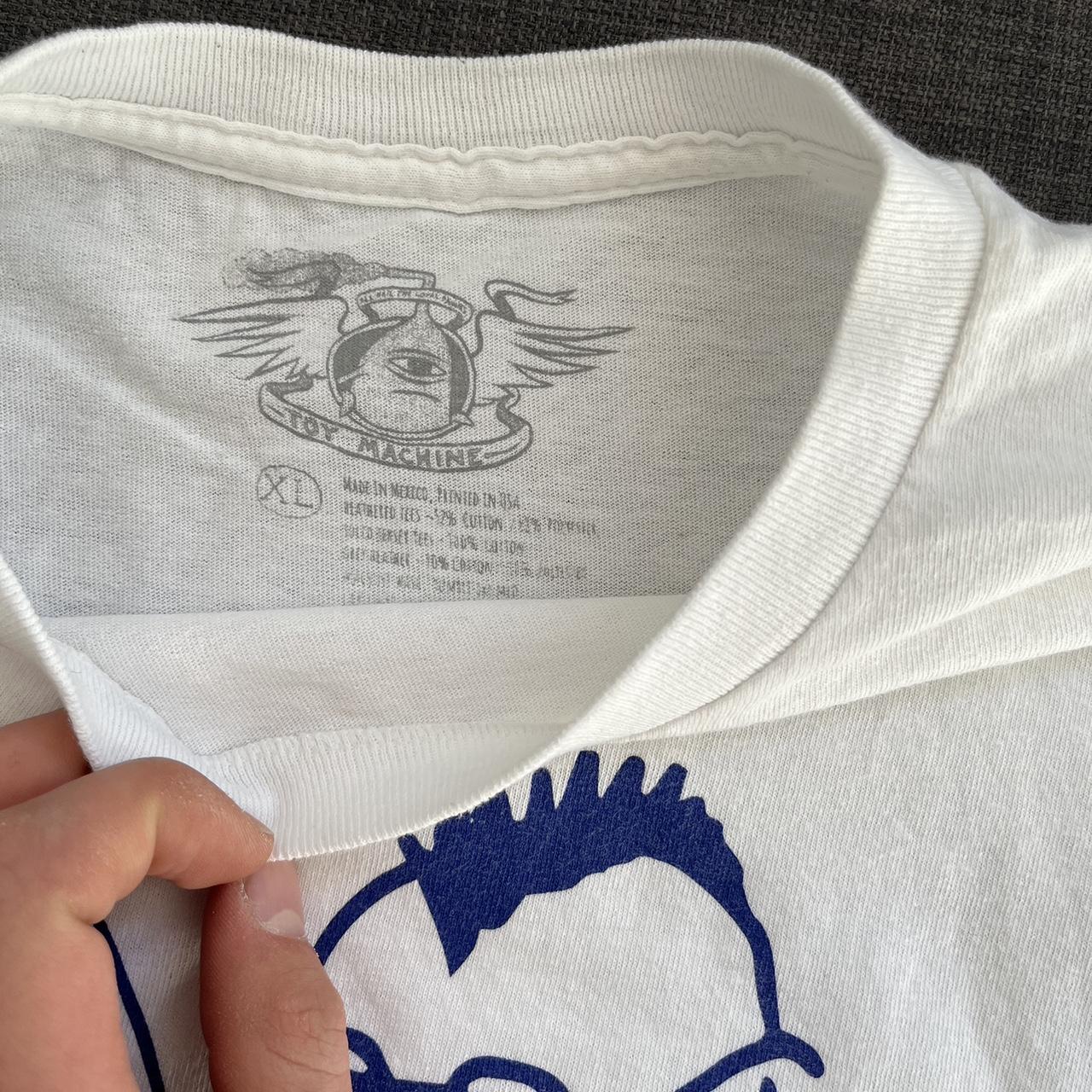 white and blue toy machine shirt - size xL - no... - Depop