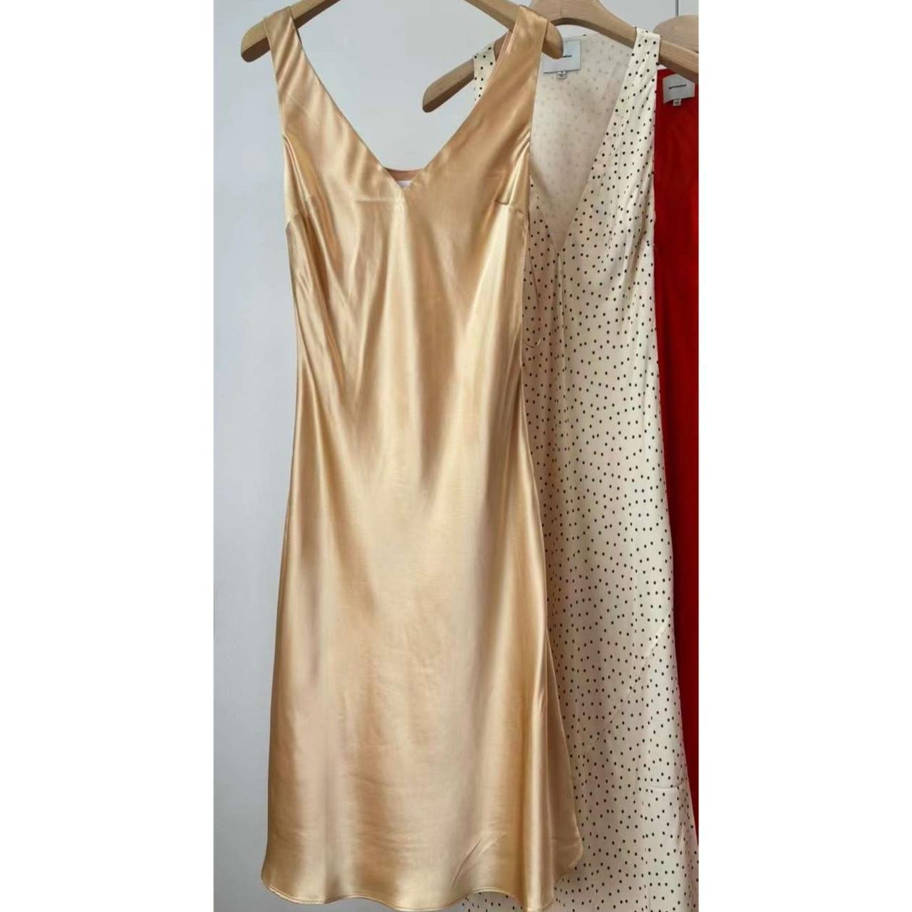 Reformation Lila silk mini dress in milla This is... - Depop