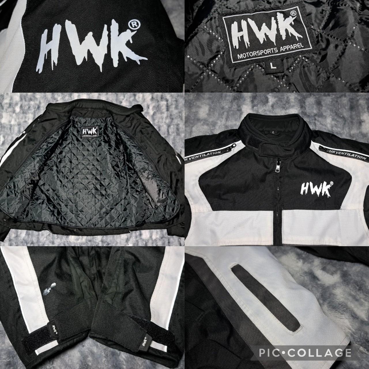 Hwk Spyder Motorcycle Jacket for Men MEASUREMENTS... - Depop