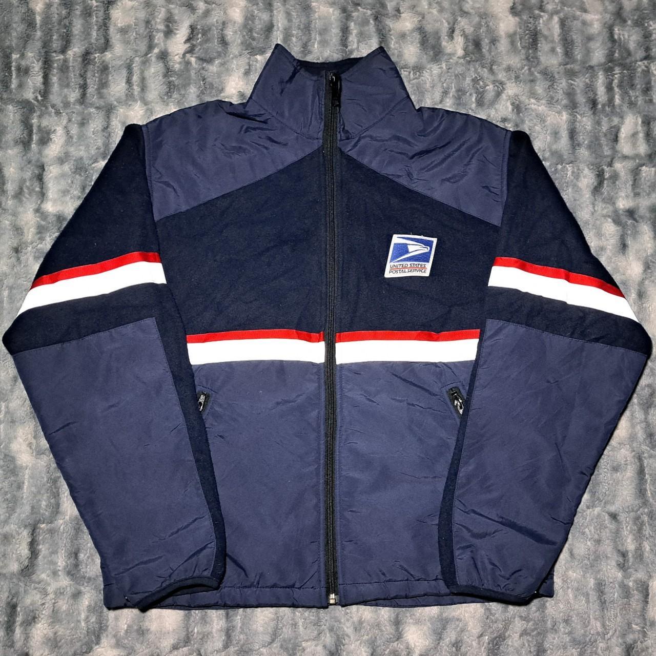 Vintage USPS Letter Carrier Zip Jacket Fleece Full... - Depop