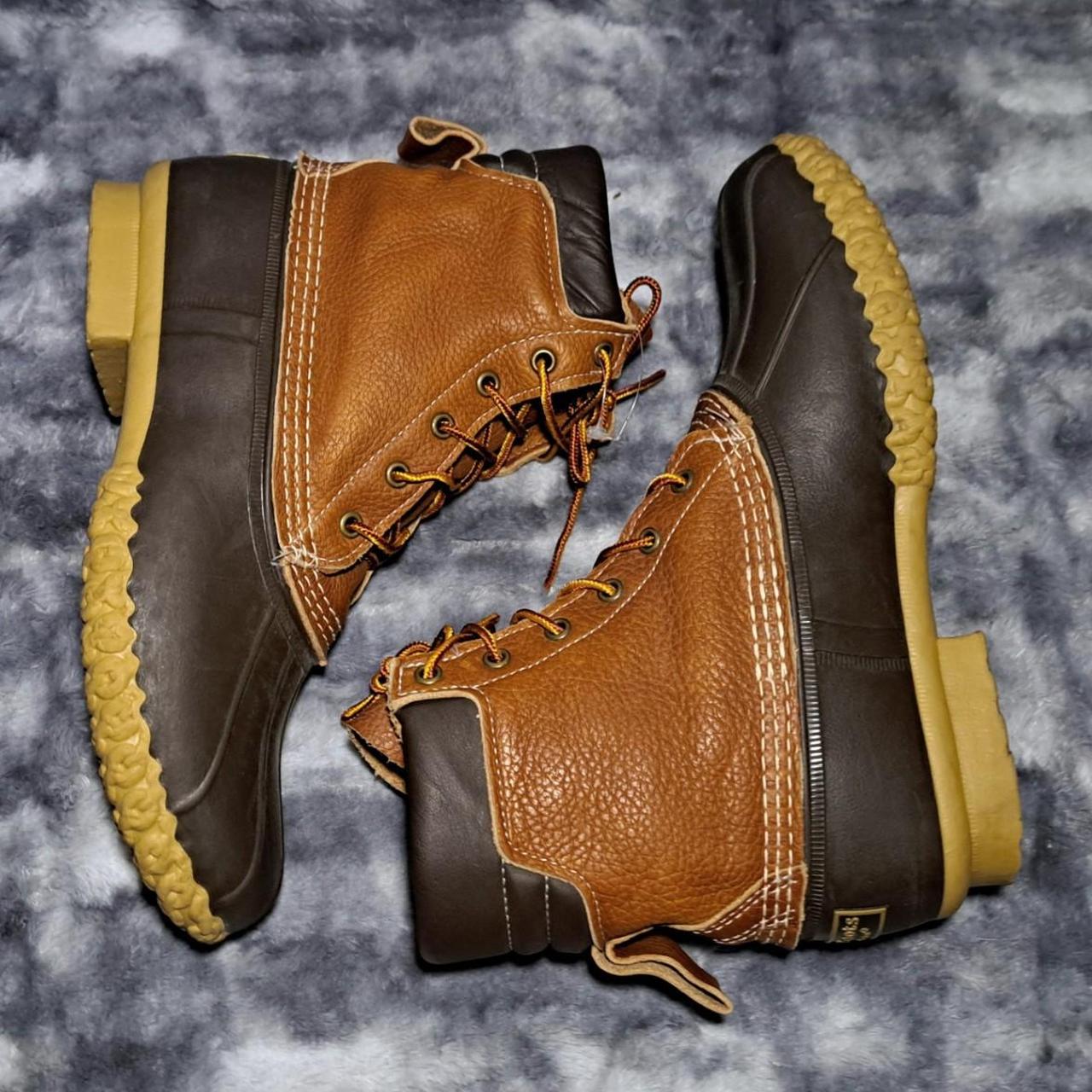L.L.Bean Boot Padded Collar Tumbled Leather Boots... | Depop