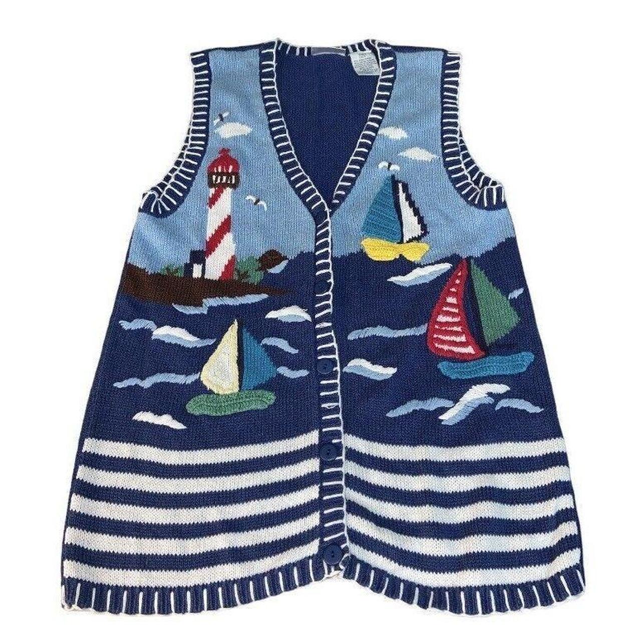 This vintage knit vest sweater is perfect for a... - Depop