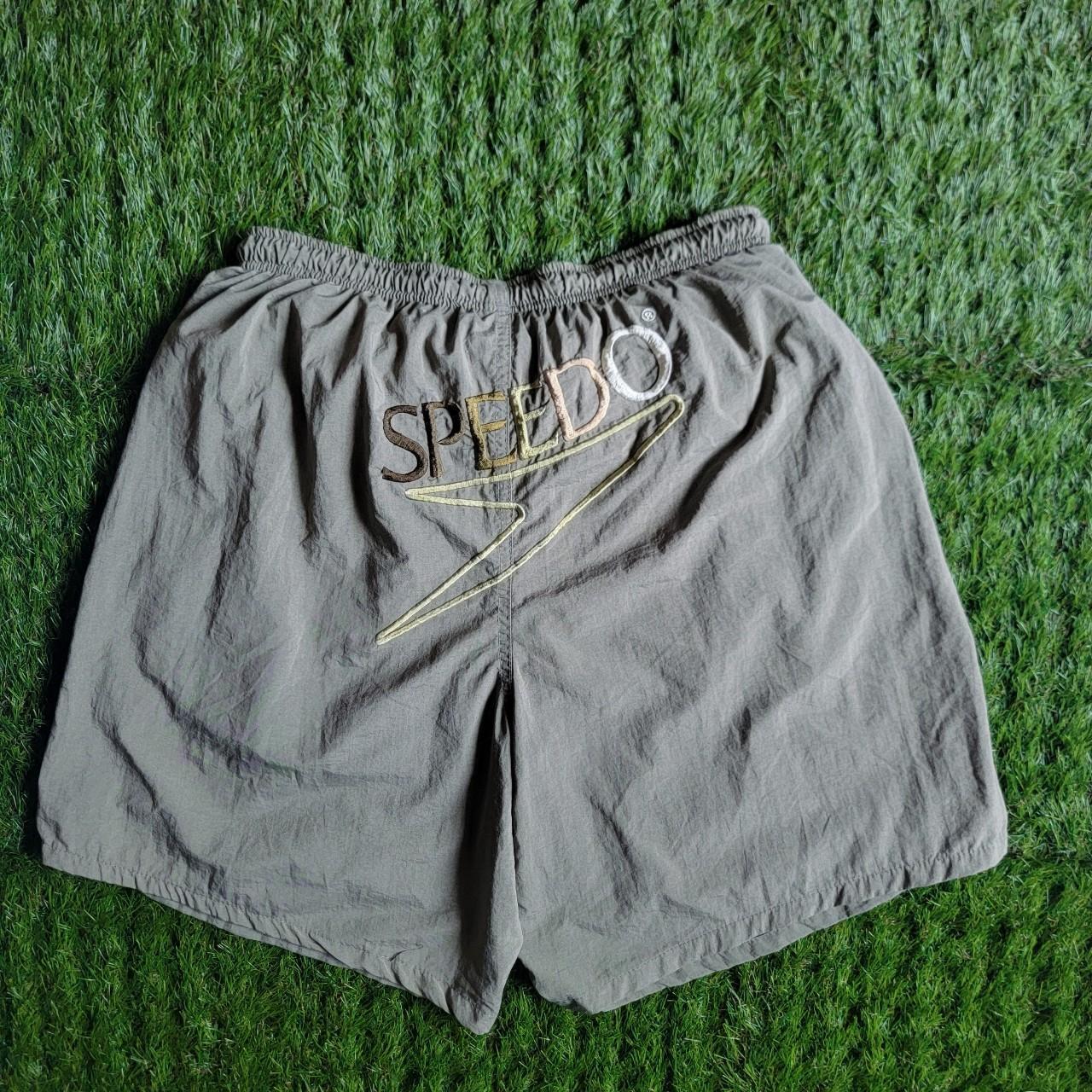 Vintage Embroidered Speedo Shorts Nylon Fabric /... - Depop