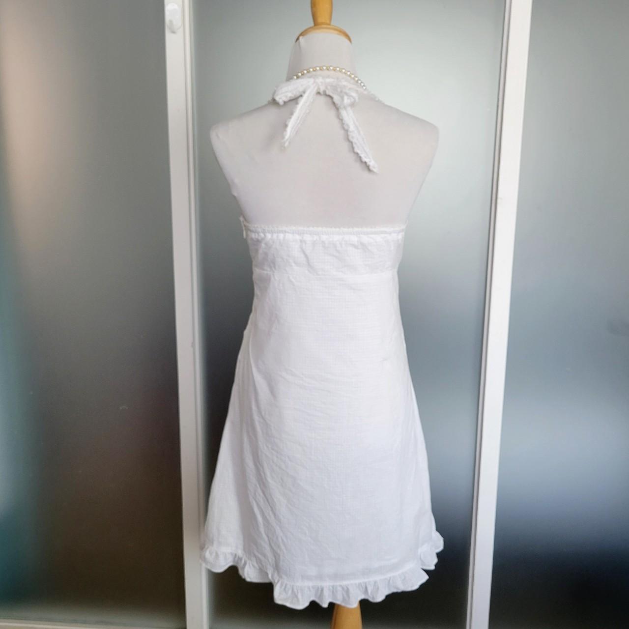 vintage liz lisa halter cotton dress size xs / s... - Depop