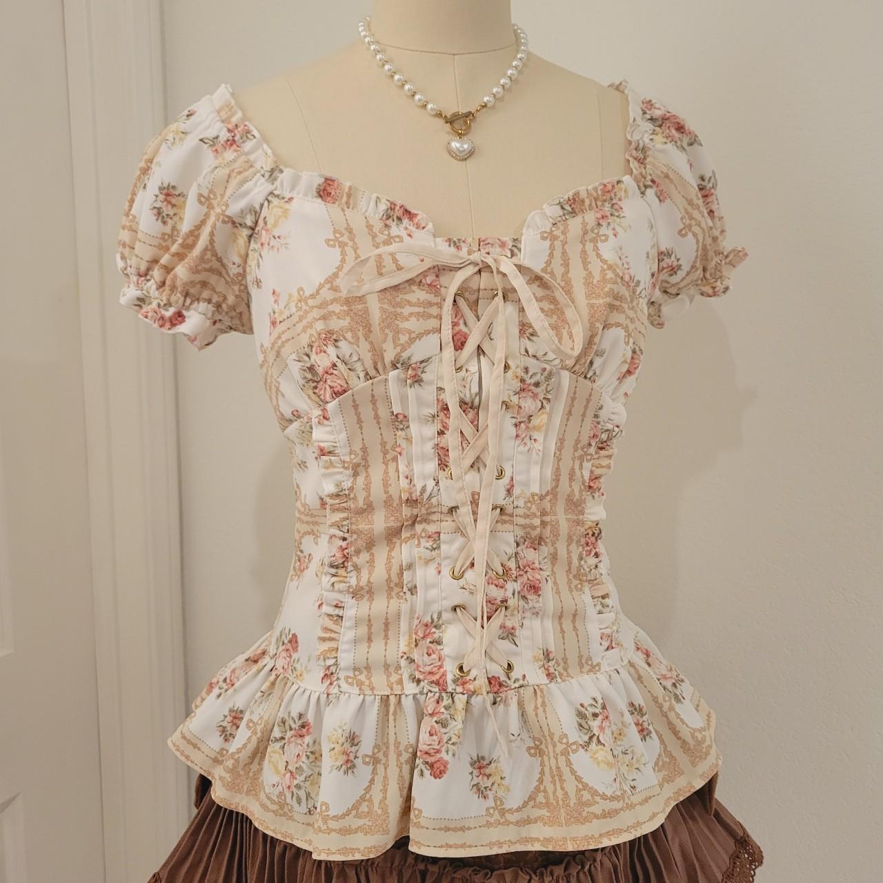 liz lisa corset design top fits xs-s smaller... - Depop