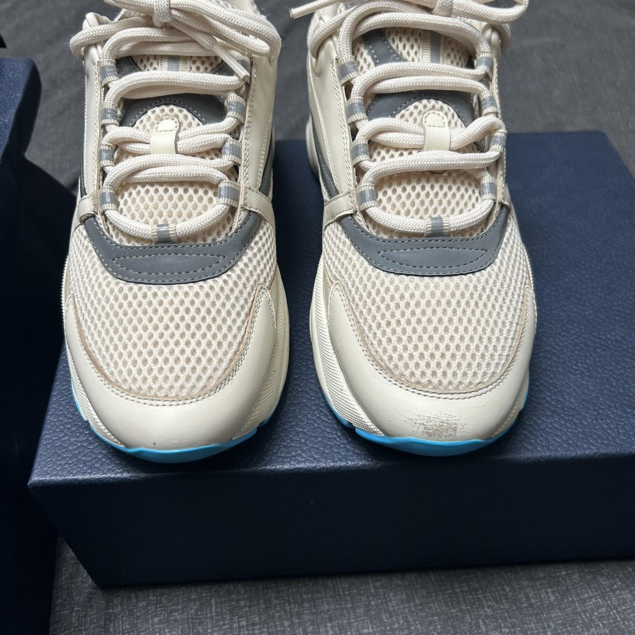 Dior B22 White Silver Blue Size 42 Only worn a few... - Depop