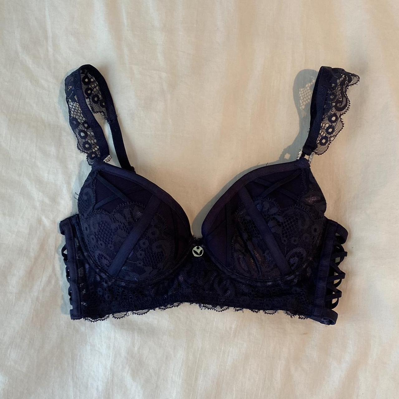 Playboy black size 10B bra good condition Colour:... - Depop