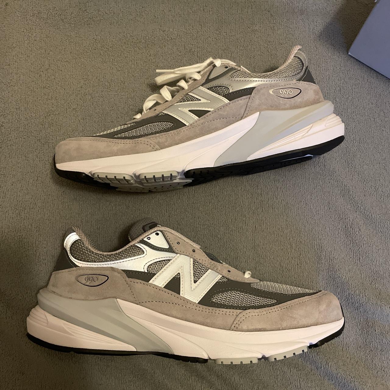 grey new balance 990 v6 worn once - Depop