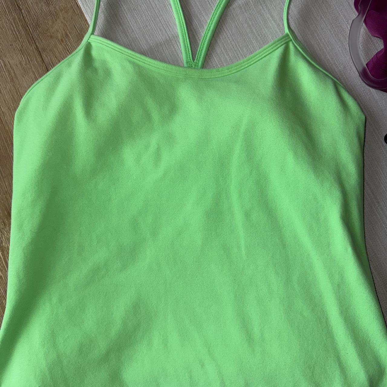 Lululemon neon green tank | Depop
