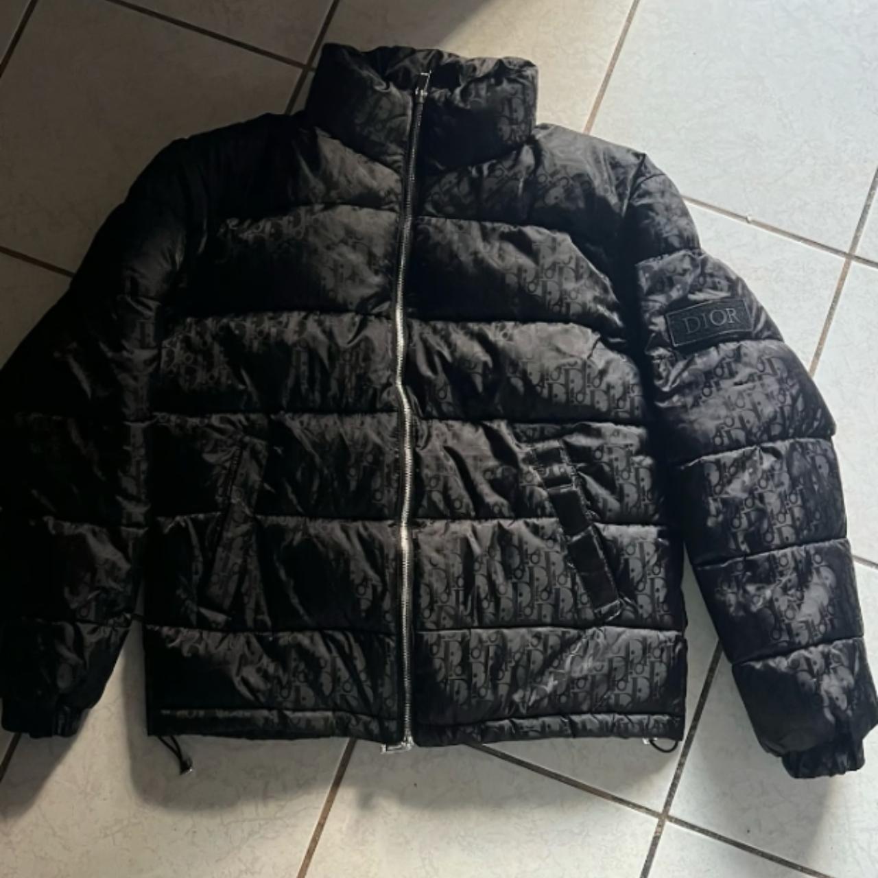 Puffer Jacket Dior Oblique down men's jacket in black | Depop