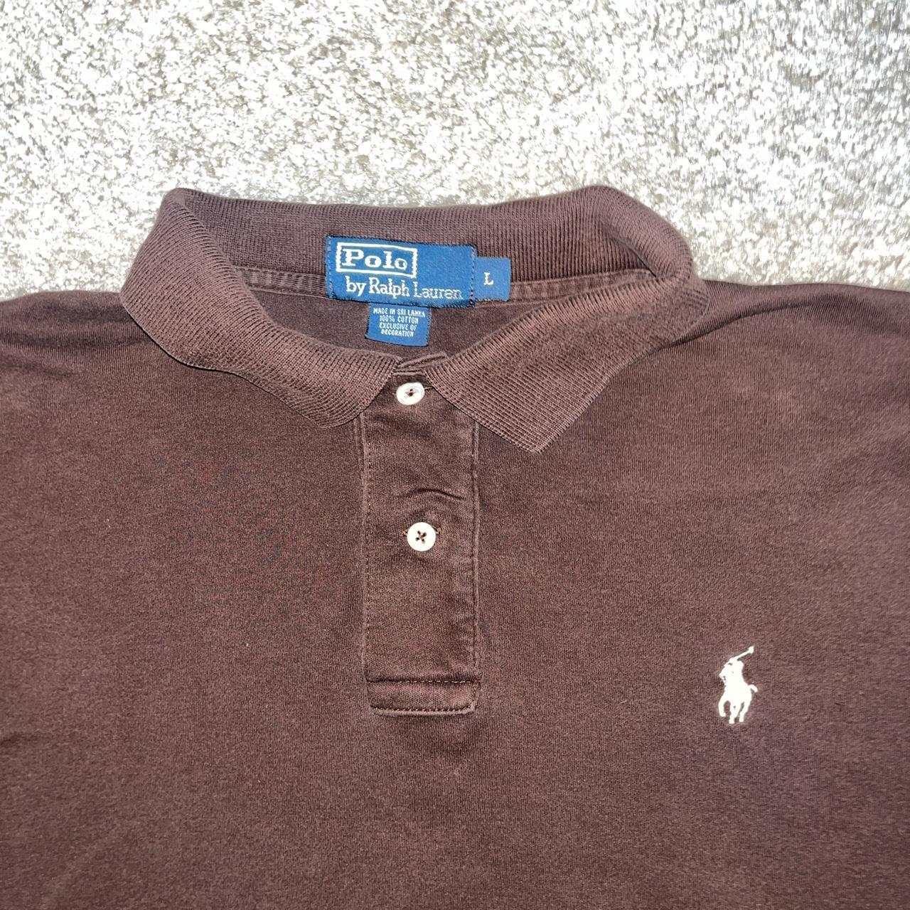 Polo Ralph Lauren Brown Polo Shirt - Depop