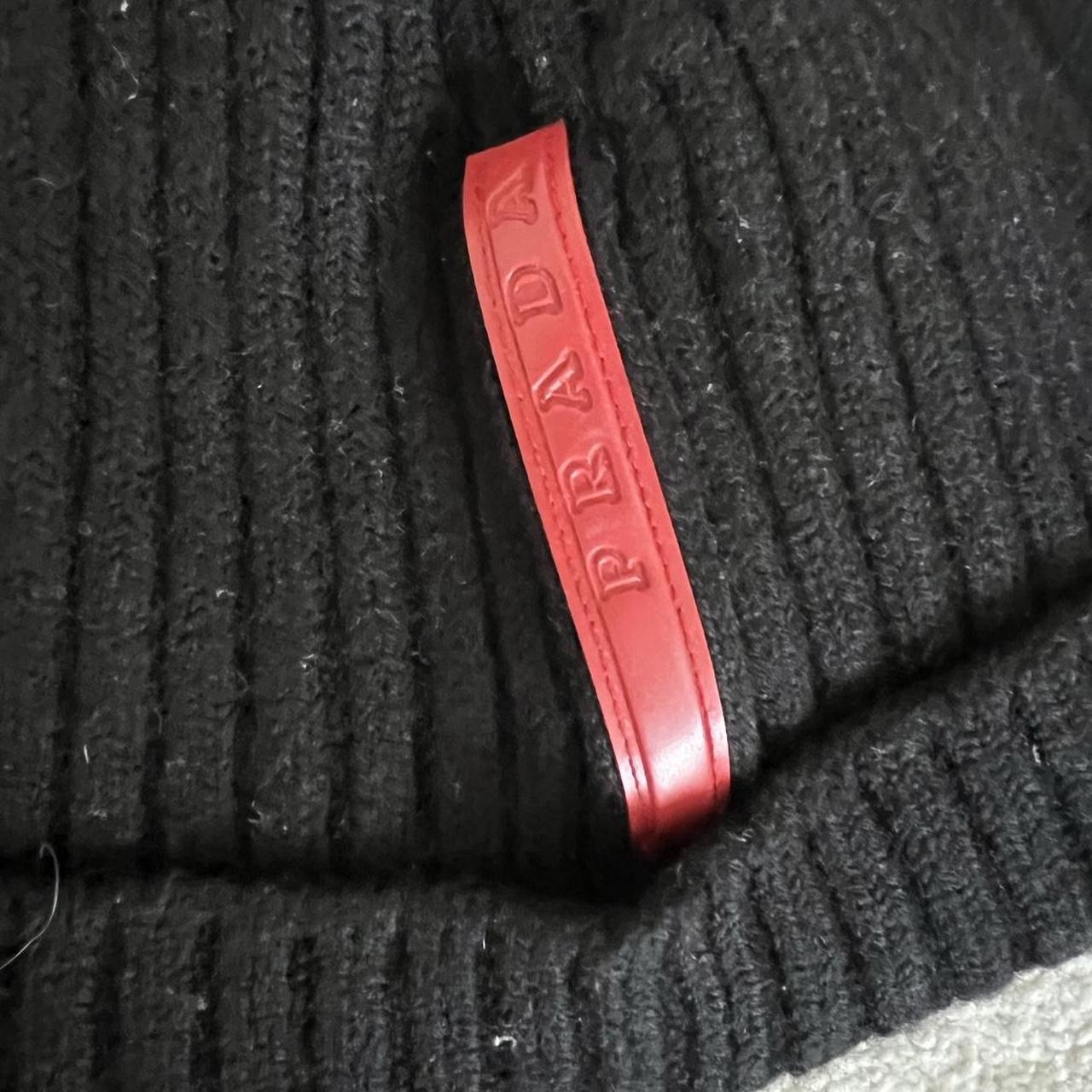 Prada black beanie hat Size small - Depop